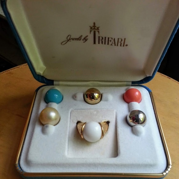 Trifari | Jewelry | Jewels By Trifari Interchangeable Ring Set | Poshmark